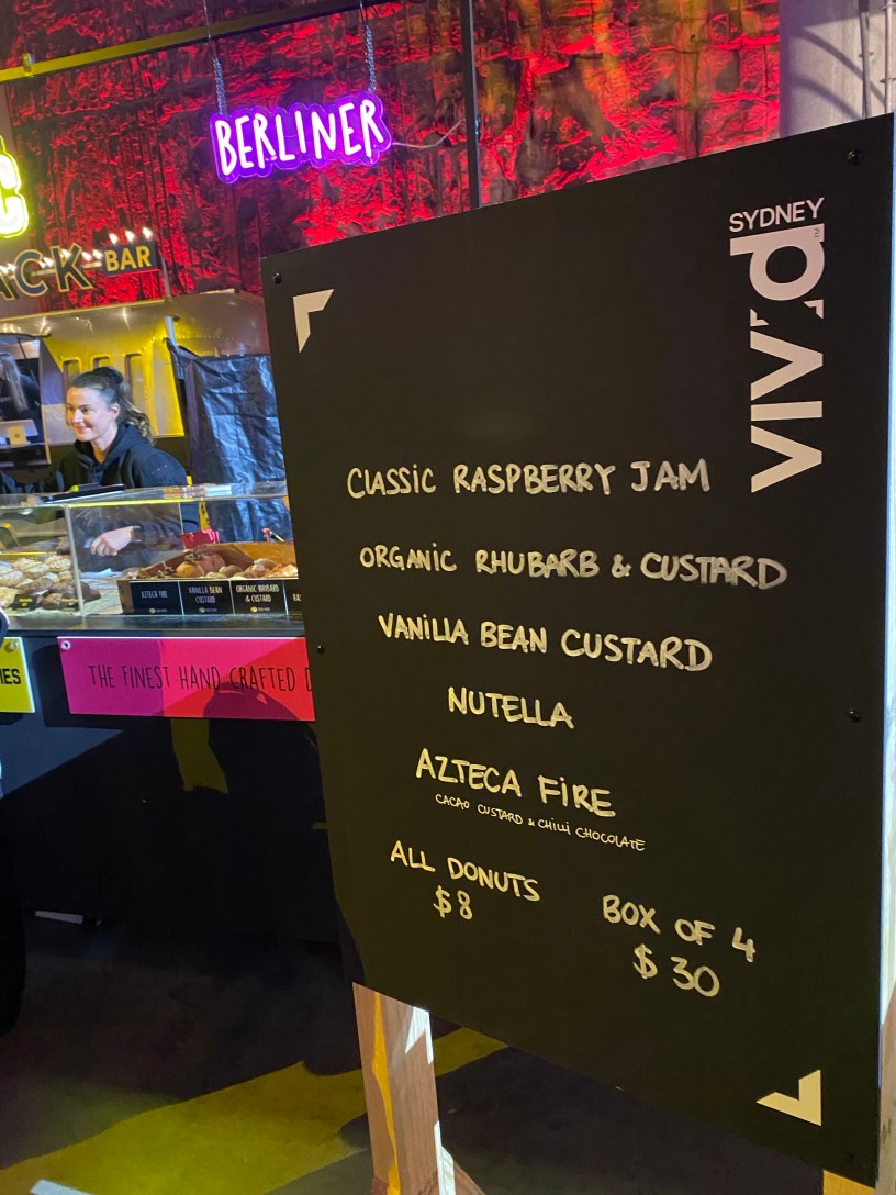 Berliner Bakery @ VIVID Sydney 2023, Fire Kitchen, Barangaroo – DomNuts
